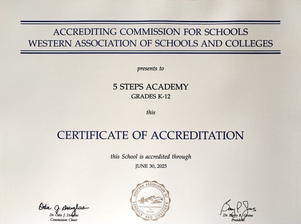5 Steps AcademyAccreditation Certificate 2024 | 5 Steps Academy